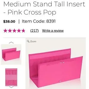 thirty-one | Bags | Medium Stand Tall Insert Pink Cross Pop | Poshmark